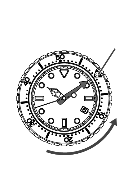 Unidirectional rotating bezel